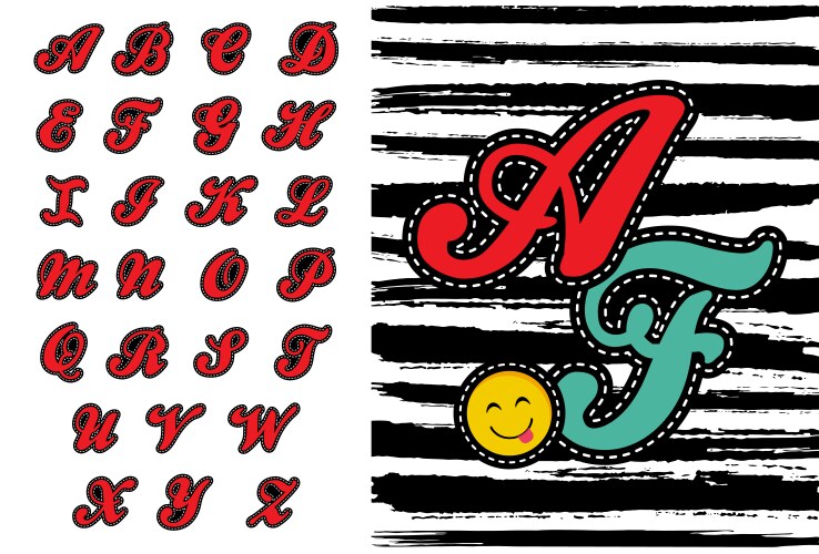 Embroidery Letters Vector Images (over 3,700)