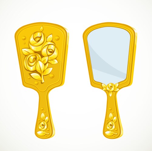 Vintage golden ornate florid frame with blank Vector Image