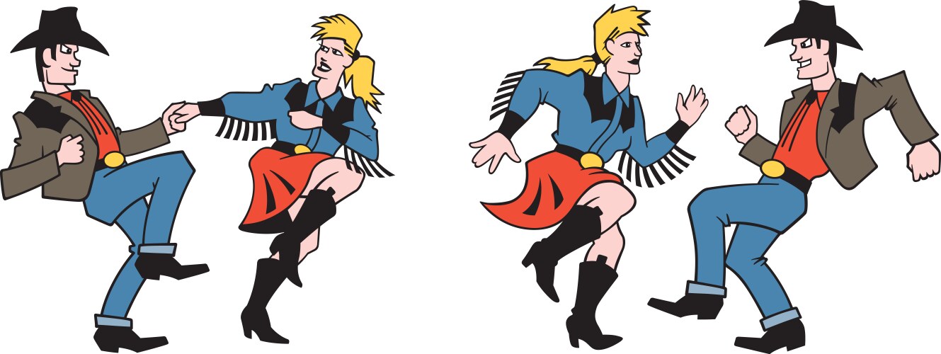 Country Western Dancers Vector Images (46)