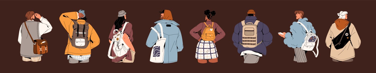 Students Back View Vector Images (over 3,200)