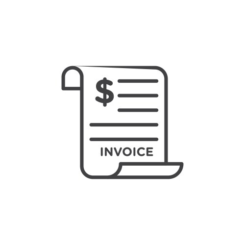 Invoice icon set on white background Royalty Free Vector