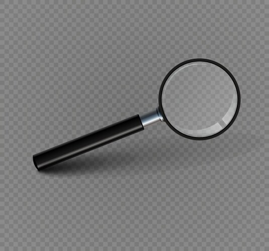 Magnifying glass on a transparent background Vector Image