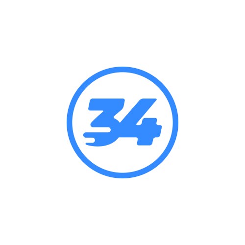 Number 30 speed tech modern icon logo Royalty Free Vector