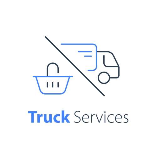 Shopping order delivery truck distribution Vector Image