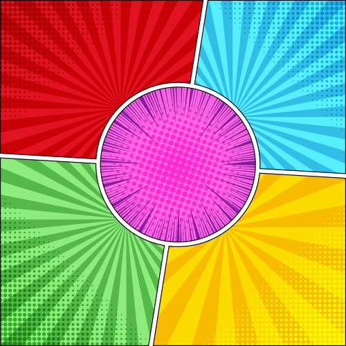 Colorful comics template Royalty Free Vector Image