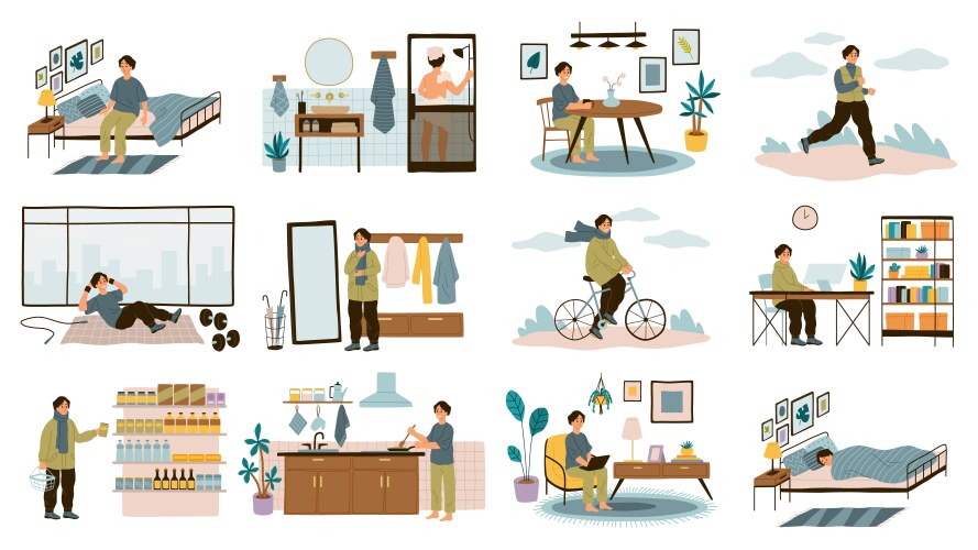 Everyday Life Vector Images (over 4,200)