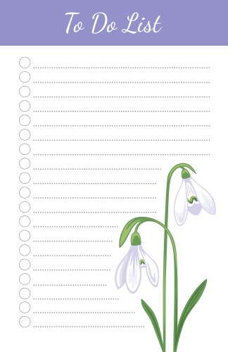 Daily planner note paper to do list template Vector Image