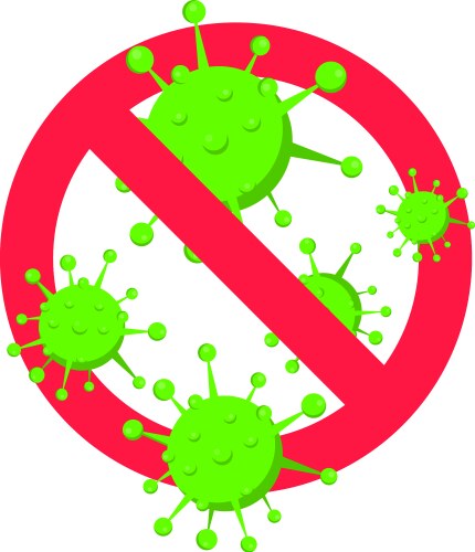 Germs and bacteria cartoon Royalty Free Vector Image