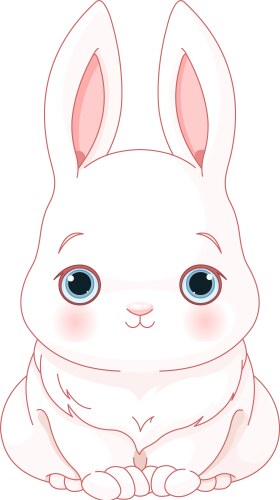 White rabbit Royalty Free Vector Image - VectorStock