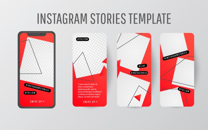 Social media network facebook instagram stories Vector Image