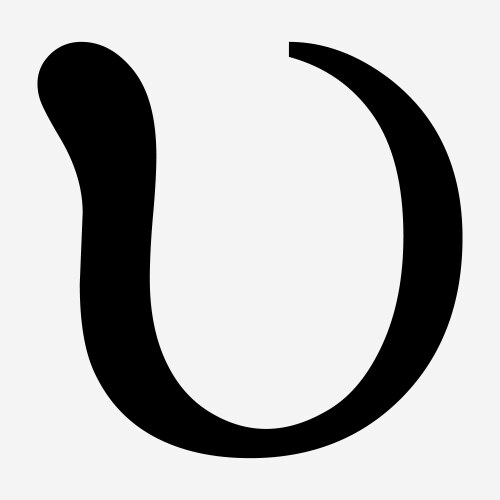 Greek alphabet symbol mu Royalty Free Vector Image