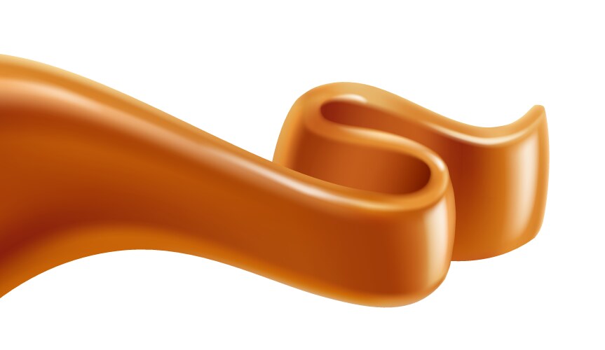 Realistic splashes caramel icon set Royalty Free Vector