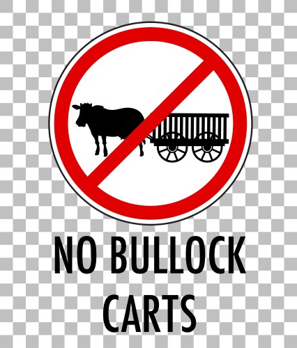 Red traffic sign on transparent background Vector Image