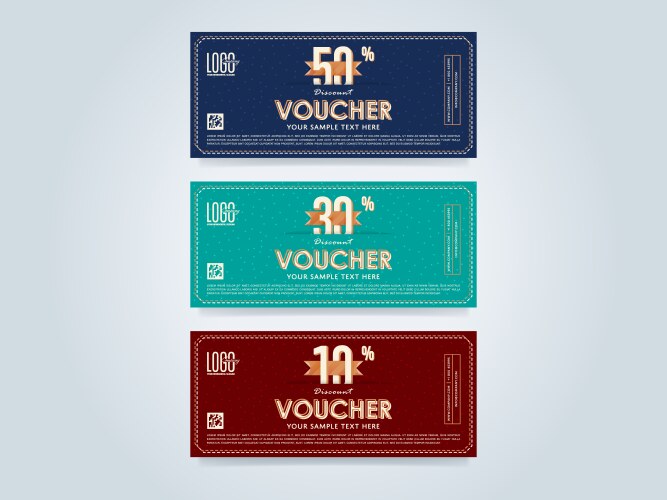 Gift voucher template layout Royalty Free Vector Image