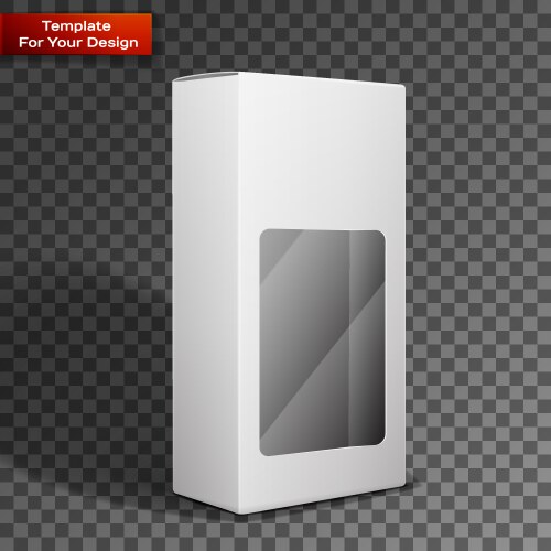 White paper packaging template empty package Vector Image
