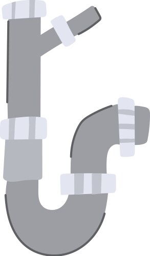 Odor waste drain trap cartoon Royalty Free Vector Image