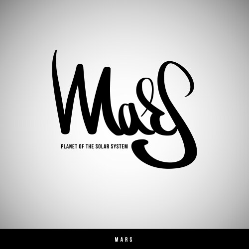 Venus hand lettering - handmade calligraphy Vector Image