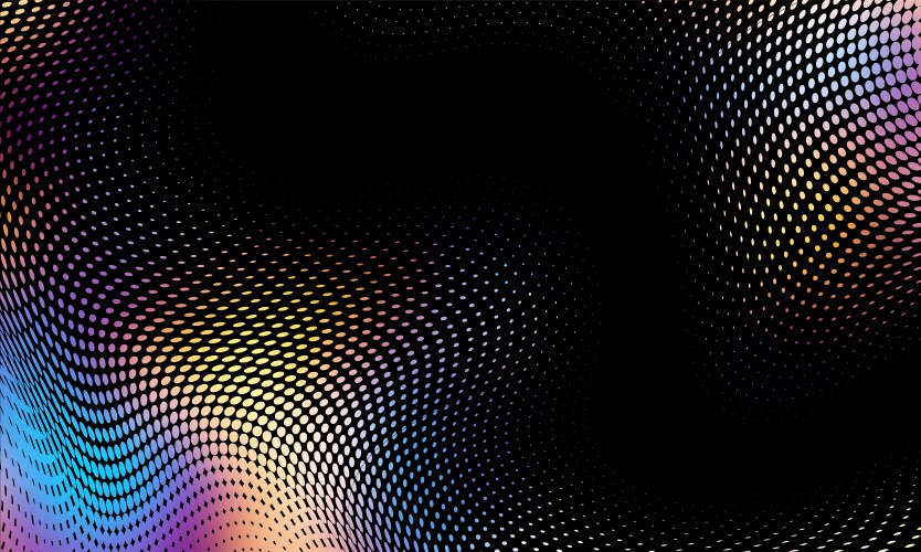 Monochrome Gradient Halftone Dots Background Vector Image