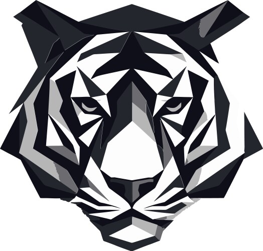 Wildcat iconic symbol panthera tigris insignia Vector Image
