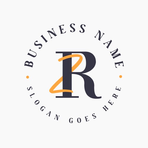 Elegant letter rj initials logo for corporate Vector Image