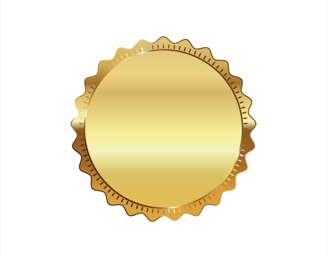 Golden stamp isolated on white background luxury Vector Image