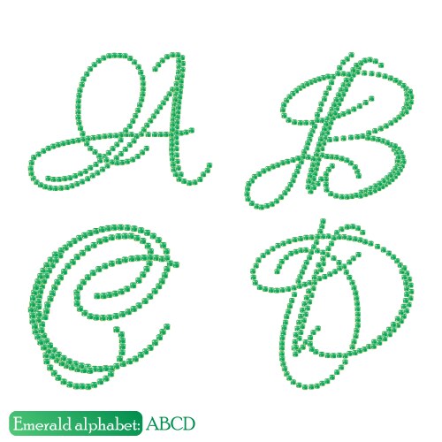 Colors of emerald Royalty Free Vector Image - VectorStock