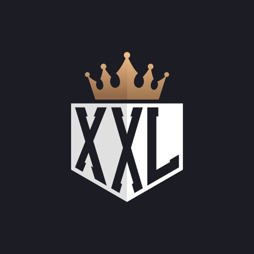 Luxury cml logo with crown elegant initials Vector Image