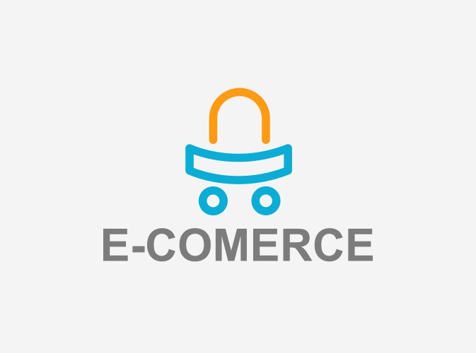 Modern ecommerce store logo Royalty Free Vector Image
