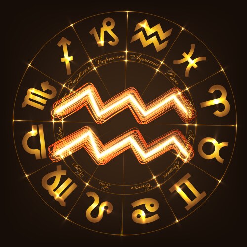 Aquarius zodiac sign Royalty Free Vector Image