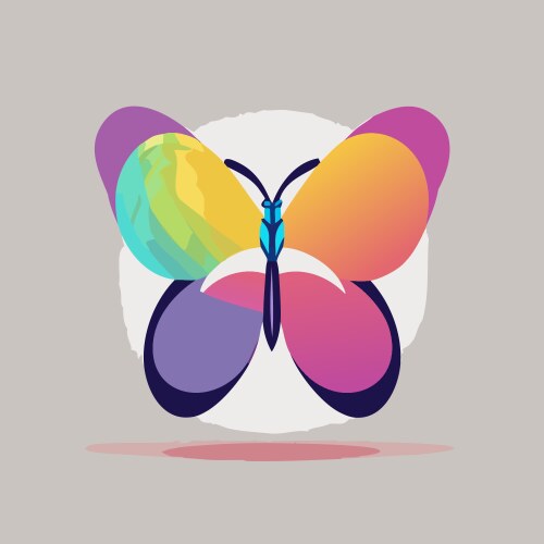 Butterfly colorful icon butterflies in a flat Vector Image