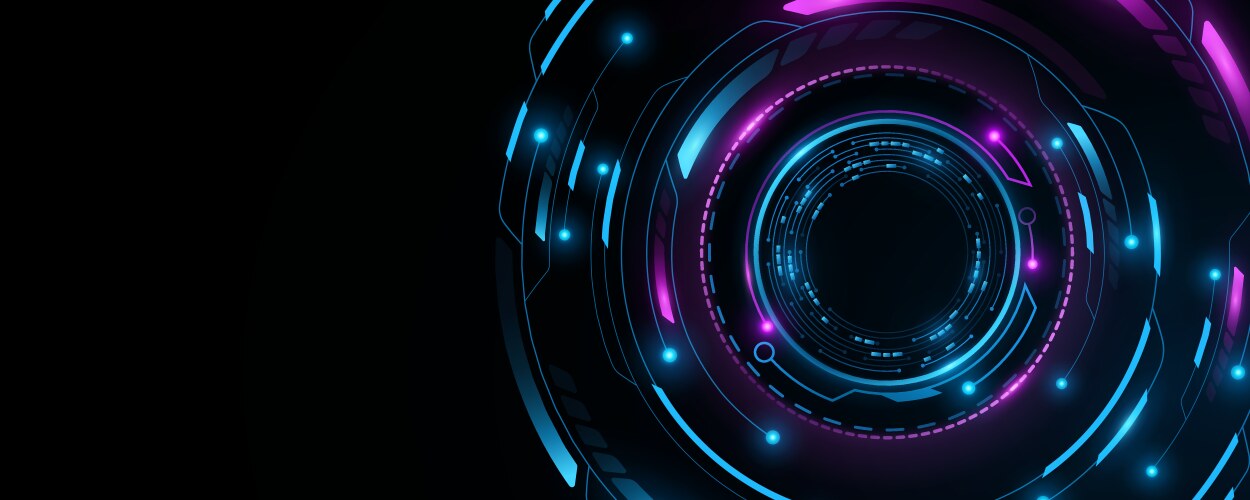 Futuristic hud background sci fi circle and cyber Vector Image