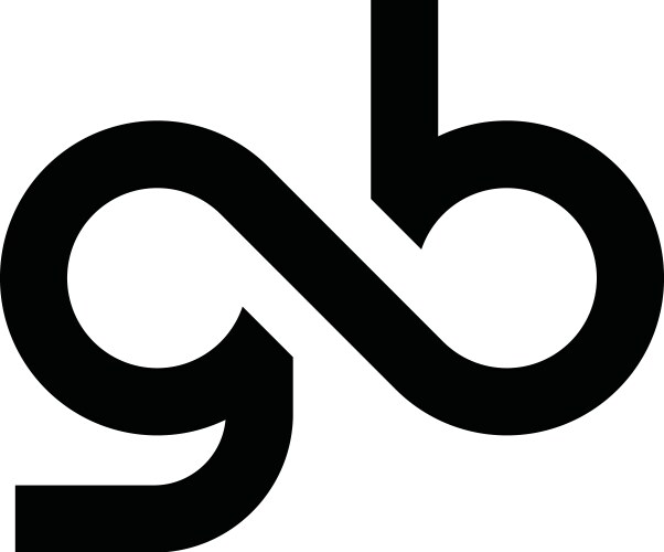 Gb or bg initial letter logo design concept Vector Image