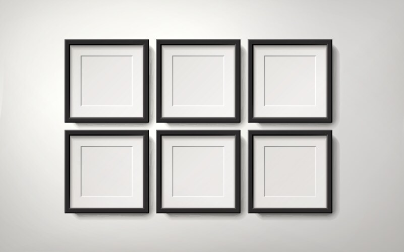 Orderly picture frames collection Royalty Free Vector Image