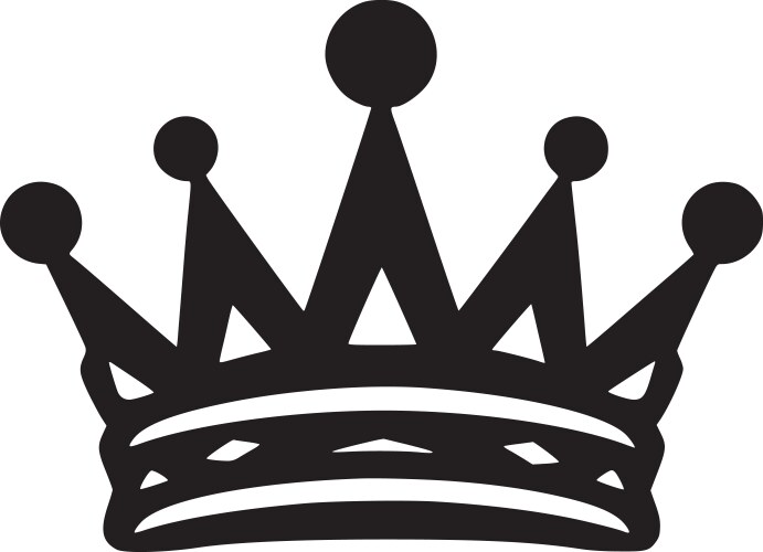 Crown - minimalist and simple silhouette Vector Image