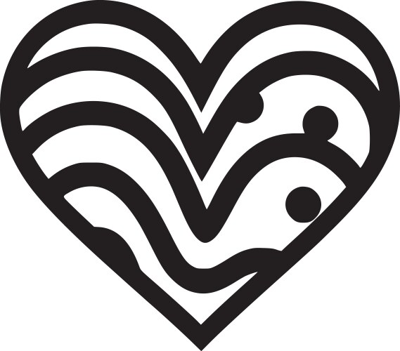 Christian logo heart with cross on a white Vector Image