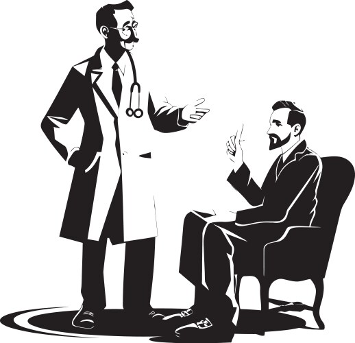 Healing gestures doctor patient unity portrayed Vector Image