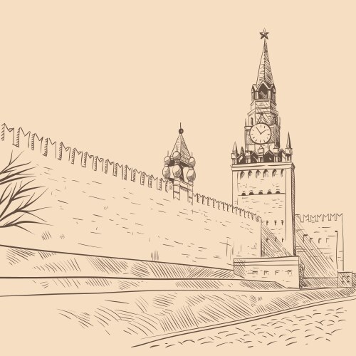 Red square moscow Royalty Free Vector Image - VectorStock