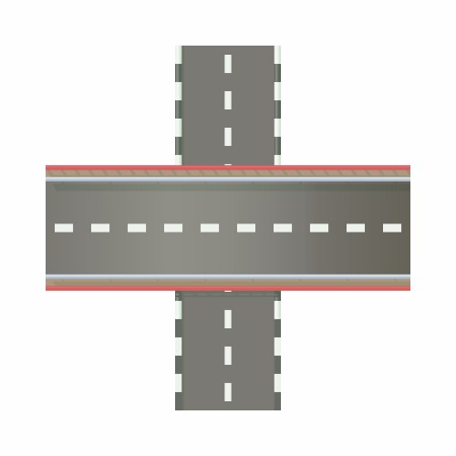 Highway road intersection traffic crossroad route Vector Image