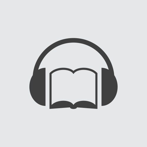 Audiobook icon on white Royalty Free Vector Image