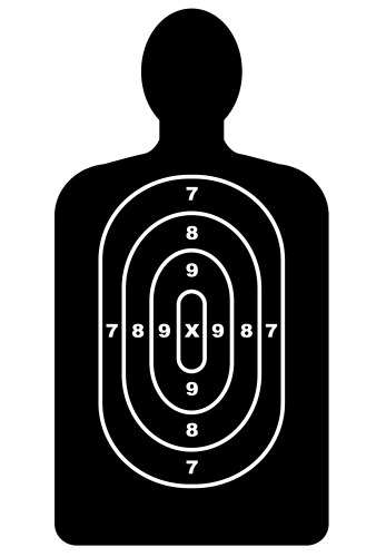 Target human silhouette male body shape boards Vector Image