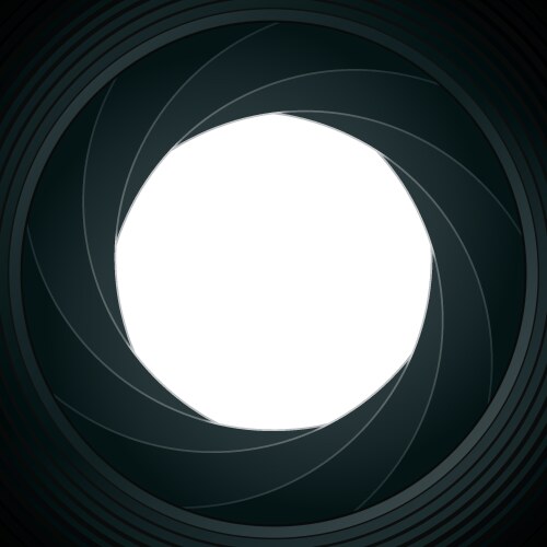 Camera shutter aperture Royalty Free Vector Image