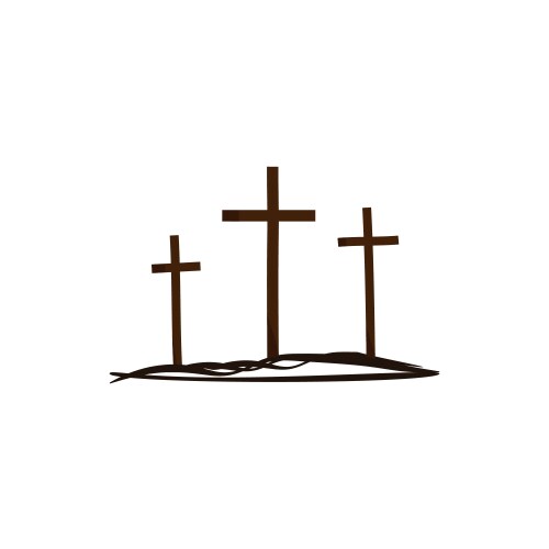 Three Crosses on Hill Vector Images (over 100)