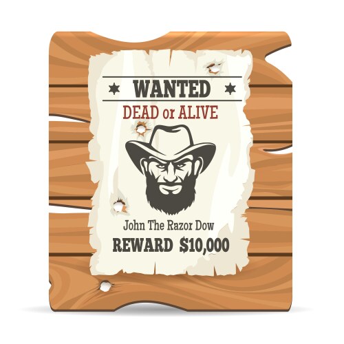 Cartoon Wanted Poster Vector Images (over 700)