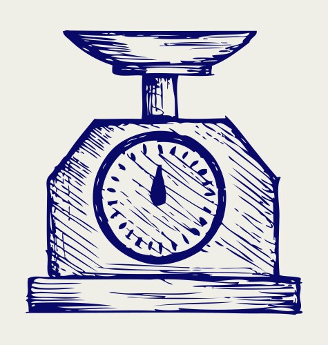 Sketch dumbbell weight Royalty Free Vector Image