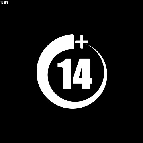 18 icon signinformation for age limit Royalty Free Vector