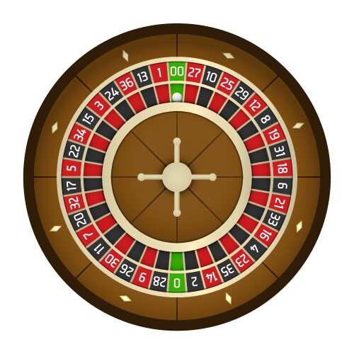 American roulette wheel Royalty Free Vector Image