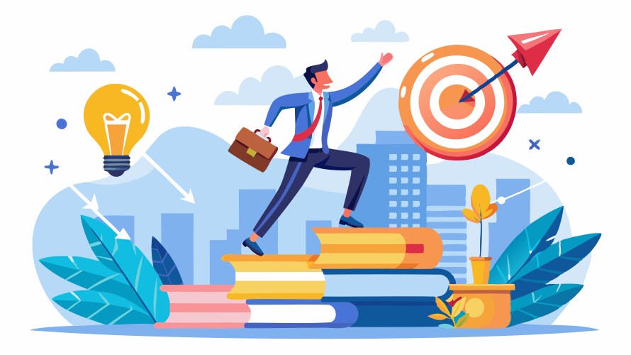 Business growth and success Royalty Free Vector Image