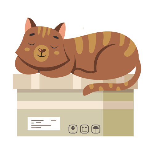 Cat Under Box Vector Images (54)