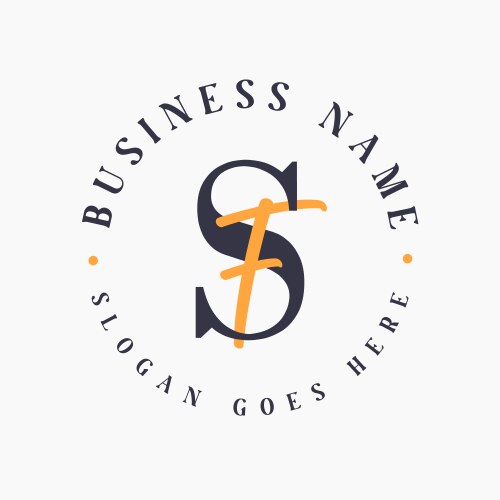 Elegant letter fz initials logo for corporate Vector Image