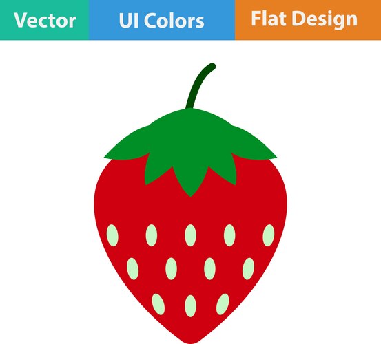 Cartoon strawberry icon Royalty Free Vector Image